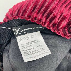 INC International Concepts | Accessories | Inc Striped Velvet Newsboy ...